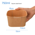 Square Kraft Salad Bowl - Buy Square salad box, Takeout Bowl, Paper ...