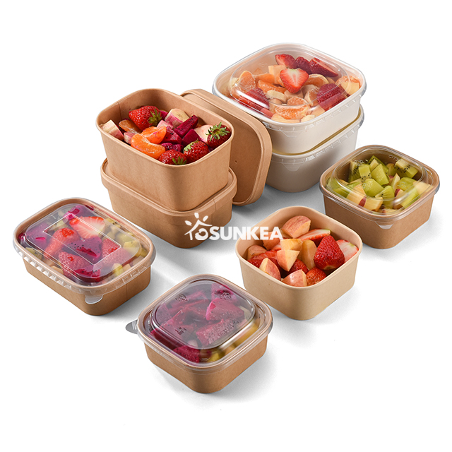 Rectangular Kraft Salad Bowl - Buy Kraft Salad Box, paper Salad bowl ...