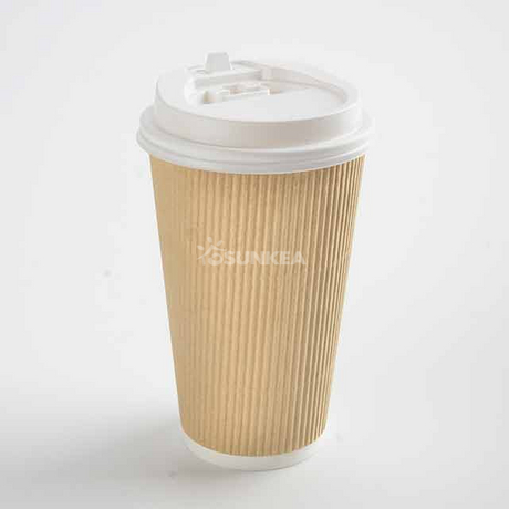 Disposable Ripple Wall Kraft Paper Cup - Buy Hot Coffee paper Cup ...